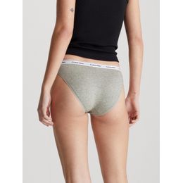 Damen Bikinislip "BIKINI (LOW-RISE)", Calvin Klein Underwear, Gr. M, grau, Jersey, Obermaterial: 90% Baumwolle, 10% Elasthan, meliert, Unterhosen,