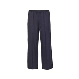 GOLDNER Damen 7/8-Hose "Verk&uuml;rzte Jersey-Hose VERA mit Biesen", blau, Gr. 52, Obermaterial: 51% Viskose CV. 36% Polyamid PA. 13% Elasthan EL., Hosen
