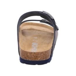 Rohde Herren Pantolette "Grado", Gr. 45, blau, Leder, Schuhe, Sommerschuh, Schlappen, Poolslides, ergonomisch geformtes Fu&szlig;bett