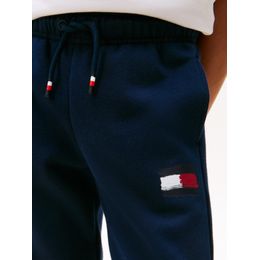 Tommy Hilfiger Jungen Sweatpants "FLAG SWEATPANTS"schwarz night navy, Gr. 92, unifarben, Sweatware, Obermaterial: 80% Baumwolle, 20% Polyester,