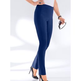 Stehmann Damen Dehnbund-Hose, blau, Gr. 19, unifarben, 72% Viskose, 25% Polyamid, 3% Elasthan, Hosen
