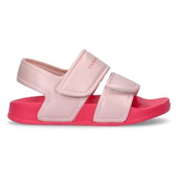 Tommy Hilfiger Kinder Sandale, Gr. 29, rosa, Synthetik, Glitzer, colorblocking, Schuhe, Badeschuh, Pool Slides mit Klettverschl&uuml;ssen
