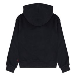 LEVI'S KIDS M&auml;dchen Hoodie "LVG BATWING PATCH HOODIE", schwarz, Gr. 16, unifarben, Sweatware, Obermaterial: 86% Baumwolle, 14% Polyester,
