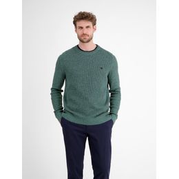 Lerros Herren Strickpullover "Lerros Herren Strickpullover in Strukturqualit&auml;t", blau, Gr. L, 100% Baumwolle, Pullover