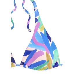 s.Oliver Damen Triangel-Bikini, bunt, Gr. 34, gemustert, Recycling-Polyamid, Bikini-Sets, mit modischem Design