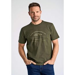 Bison Herren T-Shirt "Bison T-shirt"dk grün, Gr. XXL, Obermaterial: 95% Baumwolle, 5% Elasthan, Shirts