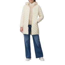 s.Oliver Damen Steppmantel, beige, Gr. 42, unifarben, Web, Obermaterial: 100% Polyester, M&auml;ntel, im Slim Fit, abnehmbare Kapuze
