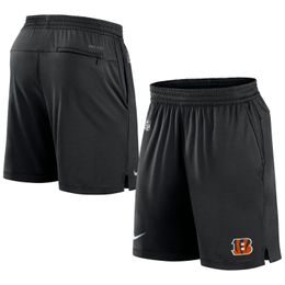 Nike Damen Sporthose "Nike Shorts Cincinnati Bengals Nike Dri-FIT Knit", schwarz, Gr. M, 100% Polyester, Hosen
