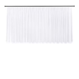 Gardine GERSTER, B:600cm H:150cm, wei&szlig;, Voile, Polyester, Wohnzimmer, Gardinen, "Jody", Fertig konfektionierter Store aus Voile