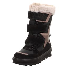 Superfit M&auml;dchen Winterstiefel "FLAVIA WMS: Mittel", Gr. 28, schwarz, Leder, Polyester, Veloursleder, Schuhe, Snowboots mit wasserdichter GORE-TEX,