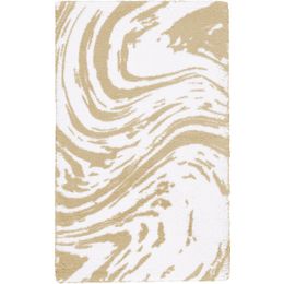 Badematte Egeria, H:10mm, beige, Baumwolle, Badematten, "Marble"
