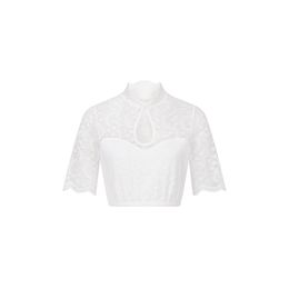 N&uuml;bler N&Uuml;BLER Damen Dirndlbluse "Dirndlbluse kurzarm Ganit", wei&szlig;, Gr. 34, Obermaterial: 100% Nylon NY., Blusen