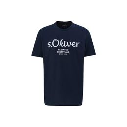 s.Oliver Herren T-Shirt "T-Shirt Logo T-Shirt 1er Pack", blau, Gr. XL, Obermaterial: 100% Baumwolle CO., Shirts