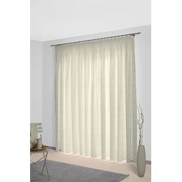 Vorhang WIRTH, B:132cm H:225cm, grau, Jacquard, Baumwolle, Polyester, Wohnzimmer, Gardinen, "Telfort"