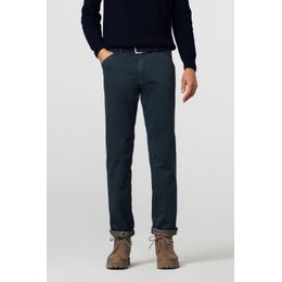 MEYER Herren Chinos "CHICAGO", blau, Gr. 50, unifarben, 97% Baumwolle, 3% Elasthan, Hosen, mit Ziersteppung
