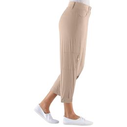 Casual Looks Damen Stretch-Hose, grau, Gr. 19, unifarben, 98% Baumwolle, 2% Elasthan, Hosen