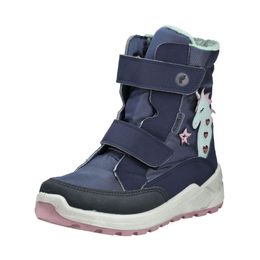 Ricosta M&auml;dchen Stiefelette "Ricosta Stiefelette Lederimitat/Textil", Gr. 28, blau, Lederimitat, Textil, Schuhe