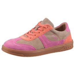 Richter M&auml;dchen Sneaker "1893 WMS: mittel", Gr. 40, rosa, Veloursleder, kontrastfarbene Details, Schuhe, Schn&uuml;rschuhin cooler Farbkombi,