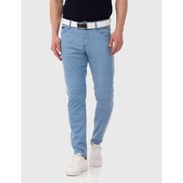 Cipo & Baxx CIPO & BAXX Herren Stoffhose "Hose", blau, Gr. 30, unifarben, 41% Baumwolle, 37% Polyester, 20% Viskose, 2% Elasthan, Hosen, im unifarbenen Look