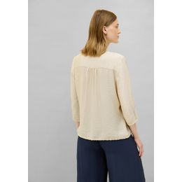 Cecil Damen Hemdbluse, beige, Gr. XXL, unifarben, Stoff, 95% Viskose, 5% Nylon, Blusen, mit 3/4 &Auml;rmeln