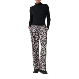 Damen Stoffhoseschwarz leo, Gr. 36, s.Oliver BLACK LABEL, bedruckt, Web, Obermaterial: 92% Polyester, 8% Elasthan. Futter: 100% Polyester, Hosen, mit