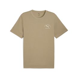 Puma Herren T-Shirt "Puma Class T-Shirt mit Grafik Herren"ice coffee beige, Gr. XS, clean, 100% Baumwolle, Shirts