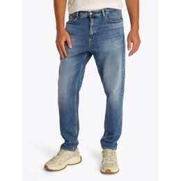 Tommy Jeans Herren Gerade Jeans "Isaac Relaxed Tapered", 30, Länge 34, blau, Denim/Jeans, Obermaterial: 99% Baumwolle, 1% Elasthan, Jeans,