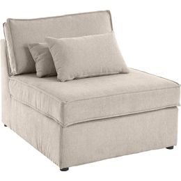 Sofa-Mittelelement OTTO HOME "Florid", beige, B:80cm H:75cm T:100cm, Baumwollmix (60% Baumwolle/40% Leinen);Struktur fein (100% Polyester);Samtoptik (100% Polyester);Samtvelours (100% Polyester);Struktur (100% Polyester);Struktur recycelt (100% recyceltes Polyester), Polsterelemente, als Teil eines Modulsofas,, fester Sitzkomfort, auch in Cord