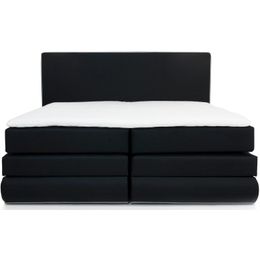 Boxspringbett Collection AB "Ninoni", grau (anthrazit), B:195cm L:210cm, Komplettbetten, inkl. Bettkasten, Topper und wahlweise mit LED-Beleuchtung