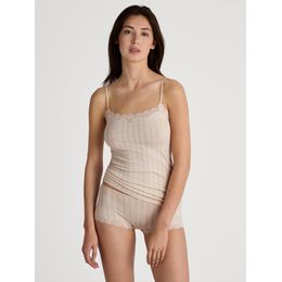 Calida Damen Spaghettitop "Etude Toujours", Gr. S, beige, Single Jersey, Obermaterial: 95% Baumwolle, 5% Elasthan, unifarben, Tops,