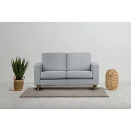 2-Sitzer OTTO HOME "Tvinno", grau (gray), B:155cm H:87cm T:86cm, 100% polyester, Sofas, im skandinavischen Stil, mit Massivholzf&uuml;&szlig;en, Breite 155 cm