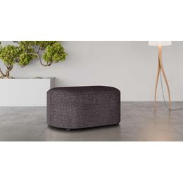 Polsterhocker OTTO HOME "Polsterhocker Tvinne, mit Wellenunterfederung", grau (anthrazit), B:90cm H:44cm T:50cm, 100% Polyester, Hocker, Polsterhocker, passend zum Ecksofa, auch in Boucl&eacute;, B/T/H: 90/50/44 cm