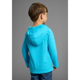 Kangaroos Jungen Langarmshirt "Shirt f&uuml;r kleine Jungen", blau, Gr. 92, bedruckt, Jersey, Obermaterial: 100% Baumwolle. Kapuzenfutter: 100% Baumwolle,