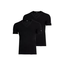 Dsquared2 Herren T-Shirt "T-Shirt TWIN PACK V-NECK T-SHIRT 2er Pack", schwarz, Gr. XXL, Obermaterial: 94% Baumwolle CO. 6% Elasthan EL., Shirts