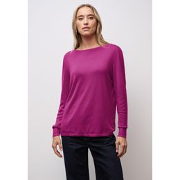 Street One Damen Strickpulloverrush pink, Gr. 38, unifarben, Stoff, 60% Viskose, 40% Baumwolle, Pullover, aus elastischem Materialmix