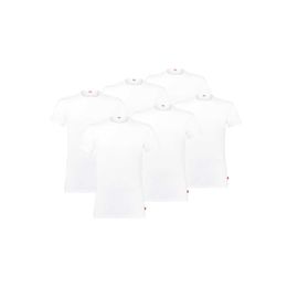 Levi's LEVI'S Damen T-Shirt "T-Shirt 6er Pack", wei&szlig;, Gr. L, Obermaterial: 95% Baumwolle CO. 5% Elasthan EL., Shirts
