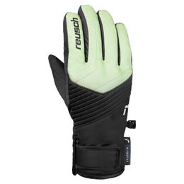 Reusch M&auml;dchen Skihandschuhe "Dan R-TEX XT Junior"gr&uuml;n, schwarz, Gr. 6, mehrfarbig, 88% Polyester, 12% Lederimitat, Handschuhe, mit wasserdichter,