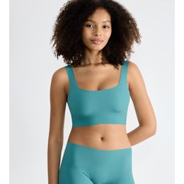 Sloggi Damen Bustier "Zero Feel 2.0", Gr. XXL, blau, Single Jersey, Obermaterial: 76% Polyamid, 24% Elasthan, BHs, nahtlos und unsichtbar,