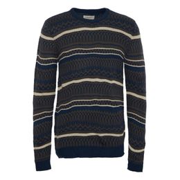 Blend Herren Strickfleece-Pullover "Strickpullover BHPullover", blau, Gr. M, Obermaterial: 100% Polyacryl PAN., Pullover