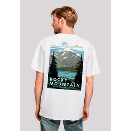 F4NT4STIC Herren T-Shirt "US National Parks Rocky Mountain National Park", wei&szlig;, Gr. L, Obermaterial: 100% Baumwolle, Shirts, Premium Qualit&auml;t