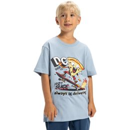 DC Shoes Jungen T-Shirt "Hot Slice", blau, Gr. 10, 75% Baumwolle, 25% Baumwolle, Shirts