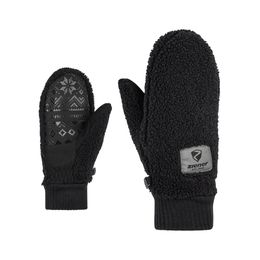 Ziener Damen F&auml;ustlinge "ISHERPA-Z DAMEN", schwarz, Gr. L, Materialmix, Handschuhe, Warm, Teddyfleece, Strickb&uuml;ndchen