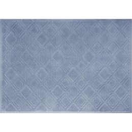 Badematte, H:7mm, blau, Framsohn FROTTIER, Baumwolle, Badematten, "Mosaik", gemustert, Baumwolle, hergestellt in &Ouml;sterreich