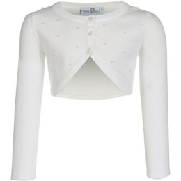 happy girls M&auml;dchen Bolero "cardigan", beige, Gr. 92, unifarben, Strick, Obermaterial: 100% Polyester, Strickjacken, vorne mit sch&ouml;nen Zierperlen