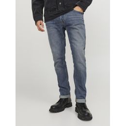Jack & Jones JACK & JONES Herren Slim-fit-Jeans "JJIGLENN JJCOLE AM 171 SN", blau, Gr. 31, Abriebeffekte, Denim/Jeans, Obermaterial: 98% Baumwolle, 2% Elasthan,