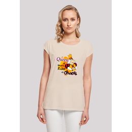T-Shirt F4NT4STIC "Alice im Wunderland Queen Of Hearts", Damen, Gr. 4XL, sandwei&szlig;, Obermaterial: 100% Baumwolle, regular fit, Rundhals, ohne B&uuml;ndchen, Shirts T-Shirt, Retro, Heroes of Childhood, TV Serie