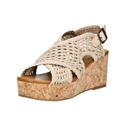 Blowfish Damen Keilsandalette "Blowfish Sandalen Lederimitat", Gr. 40, gold, Lederimitat, Schuhe