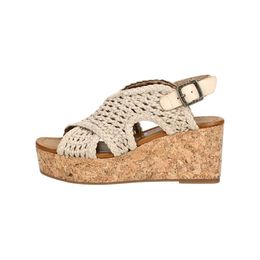 Blowfish Damen Keilsandalette "Blowfish Sandalen Lederimitat", Gr. 40, gold, Lederimitat, Schuhe