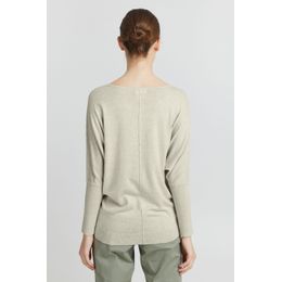 oxmo Damen Strickfleece-Pullover "Strickpullover OXHerdis", grau, Gr. S, Obermaterial: 80% Viskose CV. 20% Nylon NY., Pullover