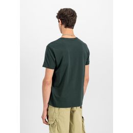 Herren T-Shirt "Basic T-Shirt SL", blau, Gr. XXL, Alpha Industries, Obermaterial: 100% Baumwolle, Shirts